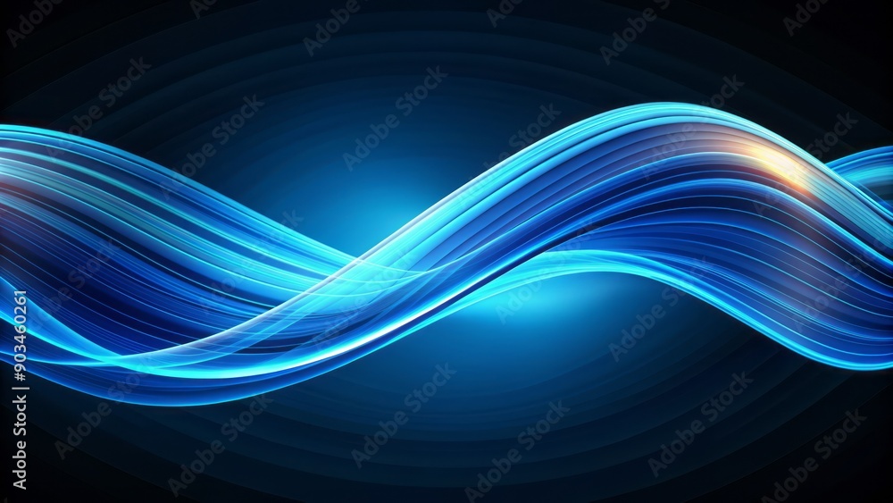 Vibrant abstract wavy blue line design element perfect for creative ...