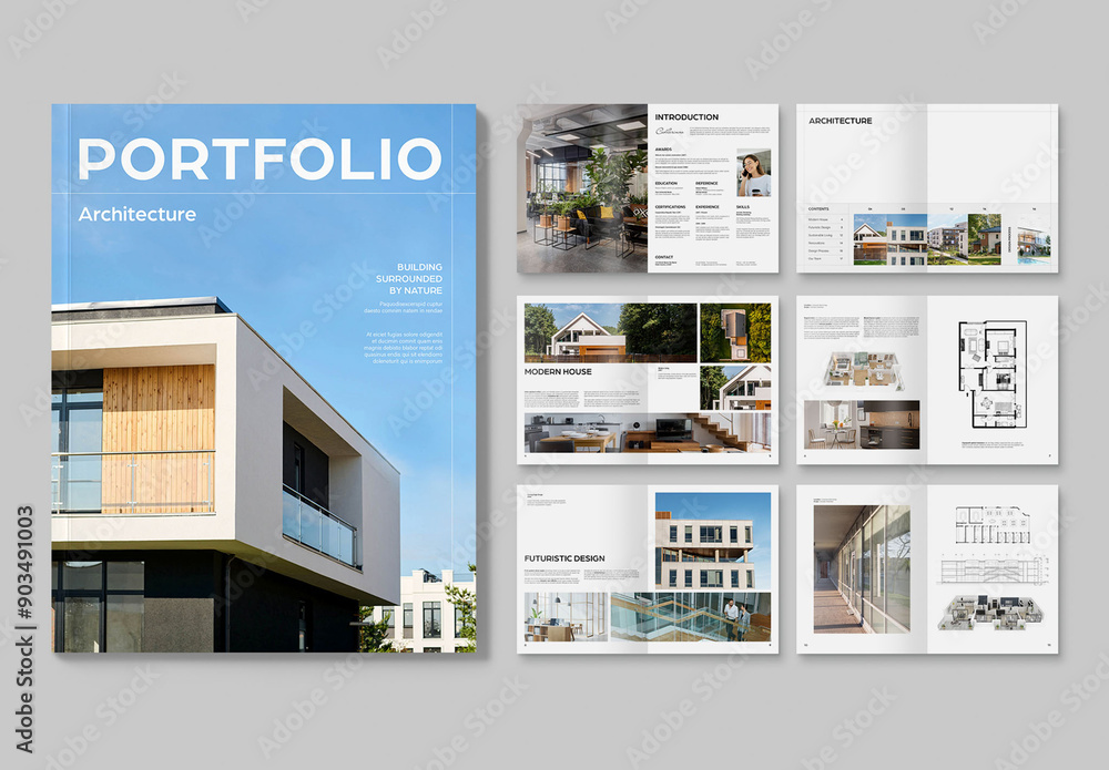 Architecture Portfolio Template Stock Template | Adobe Stock