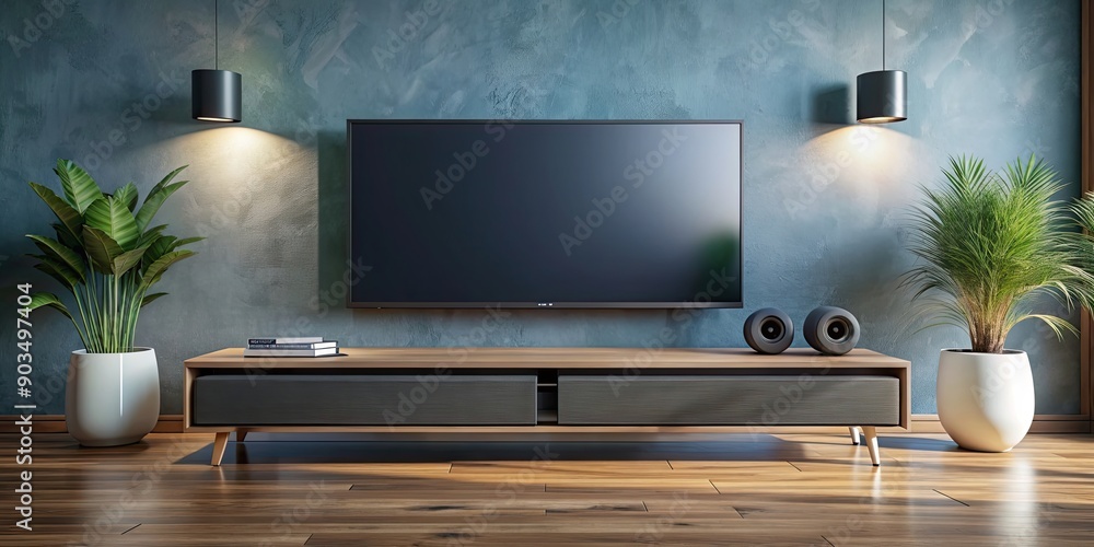 Modern TV with built-in soundbar for immersive audio experience ...