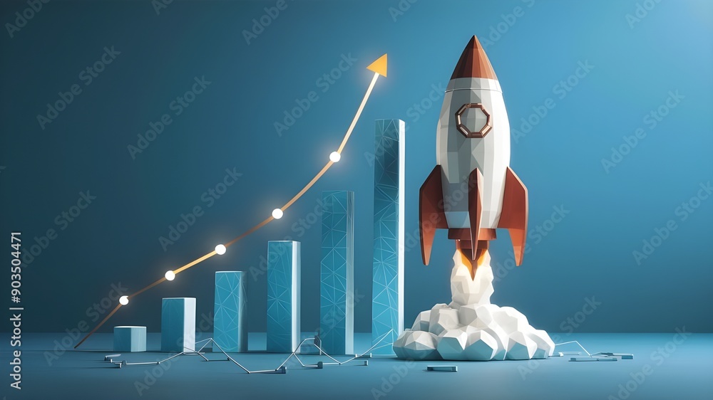 Free Photo Abstract growth graph chart. Digital hand pointing arrow up ...