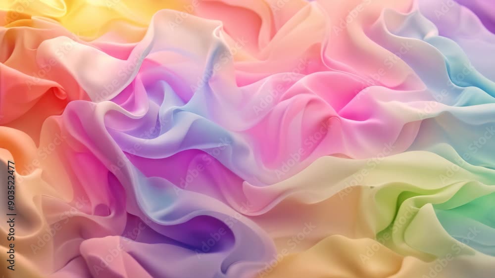 Detailed view of fabric showcasing soft gradients and blending colors ...