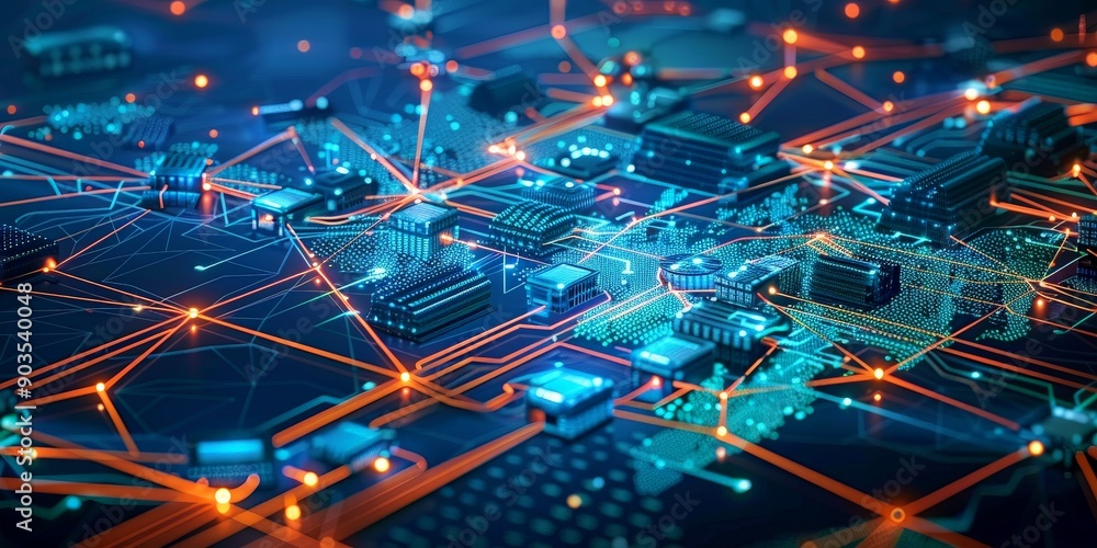 High-Resolution 4K Image of a Comprehensive Supply Chain Map Stock ...