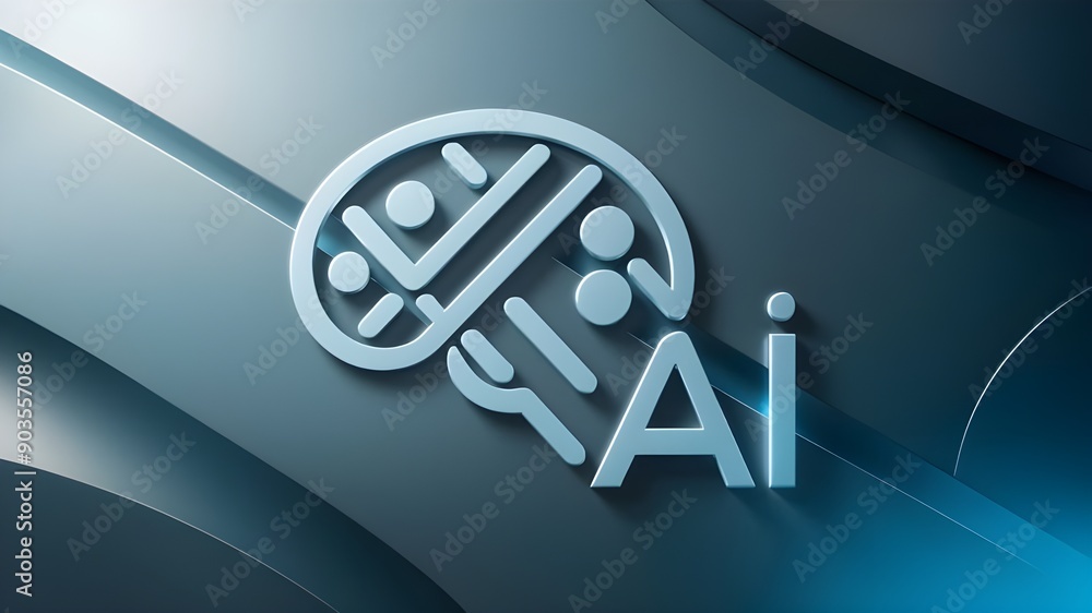 "Futuristic AI Surveillance Camera with AI Logo in High-Tech ...