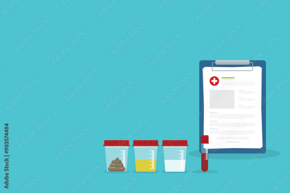 Urine, stool, sperm and blood analysis. Urine, stool, sperm and blood ...