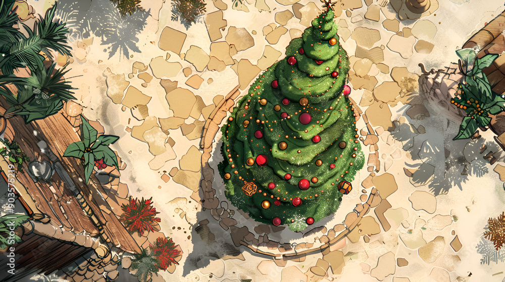 Christmas Battle Map - DnD, RPG Map for Dungeons and Dragons, Game ...