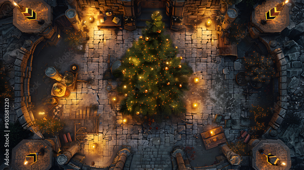 Christmas Battle Map - DnD, RPG Map for Dungeons and Dragons, Game ...