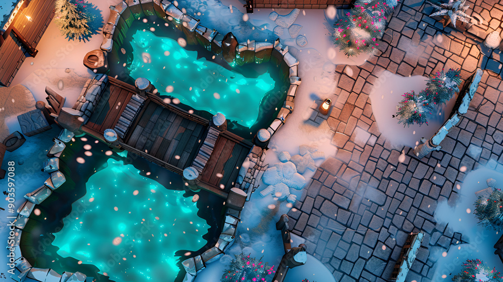 Christmas Battle Map - DnD, RPG Map for Dungeons and Dragons, Game ...