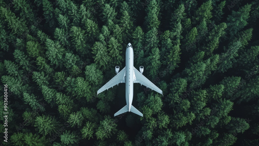 An environmentally sustainable biofuel concept of a white airplane ...