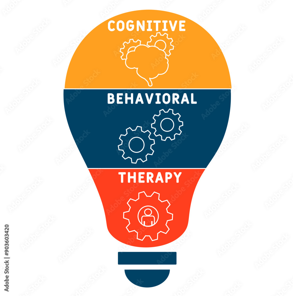 CBT - cognitive behavioral therapy acronym. Medical concept background ...