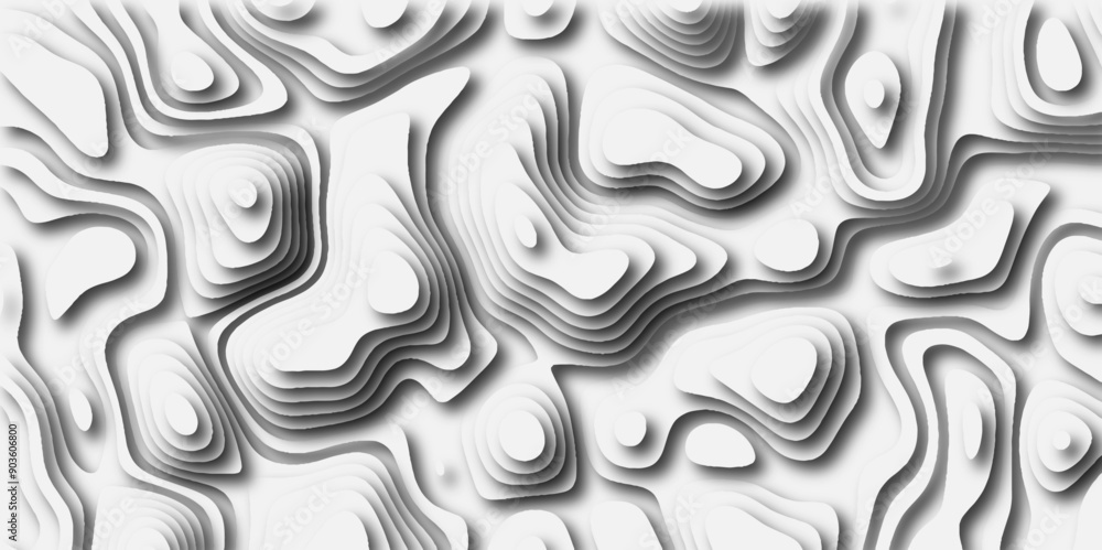 Lines Topographic contour lines vector map seamless pattern. Geographic ...