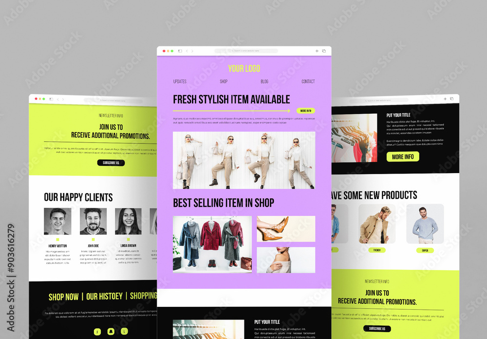 Email Newsletter Layout Stock Template | Adobe Stock