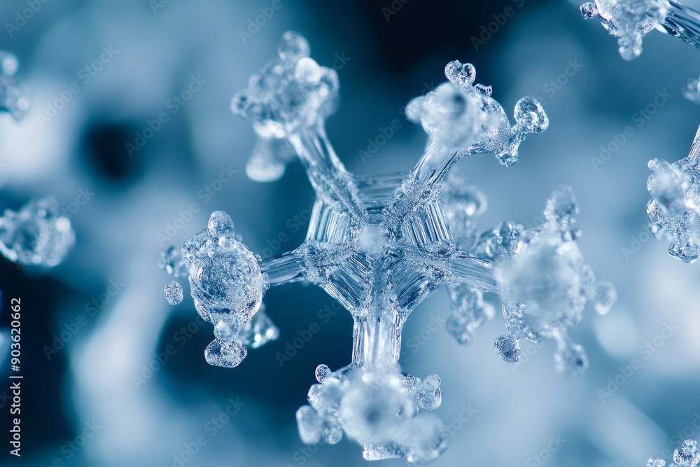 Macro shot of a section of a quantum experiment involving cooling atoms ...