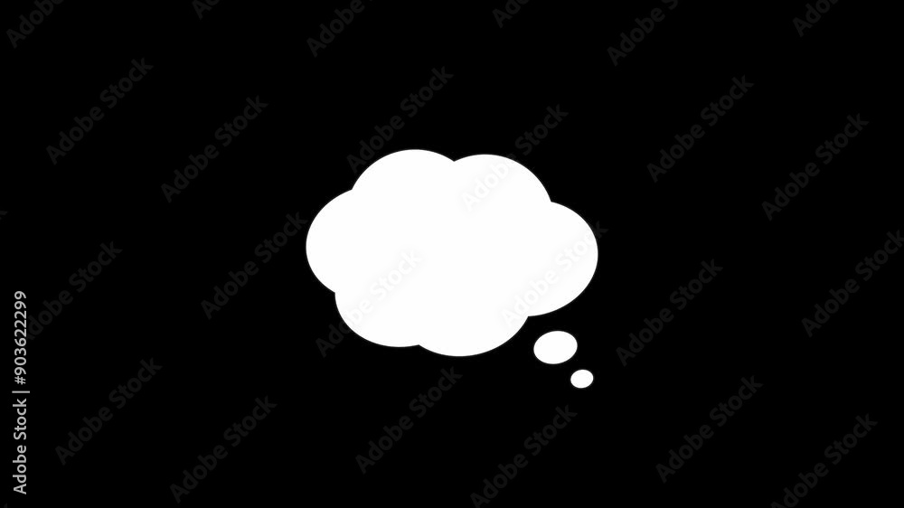 Speech bubble animation concept of comic, thought, dialouge, chat ...