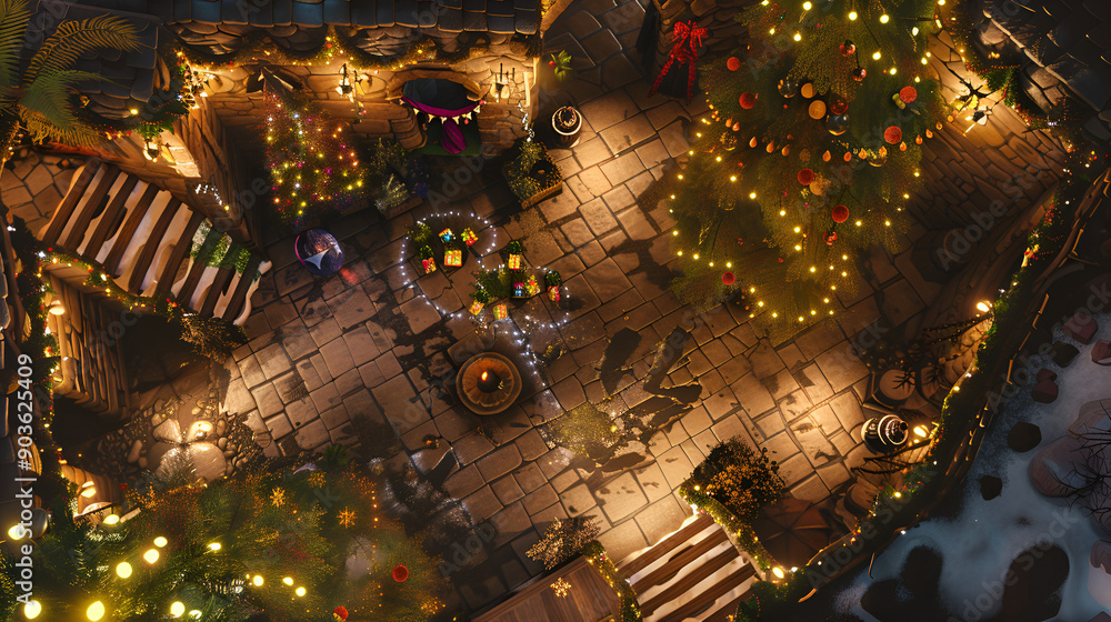 Christmas Battle Map - DnD, RPG Map for Dungeons and Dragons, Game ...