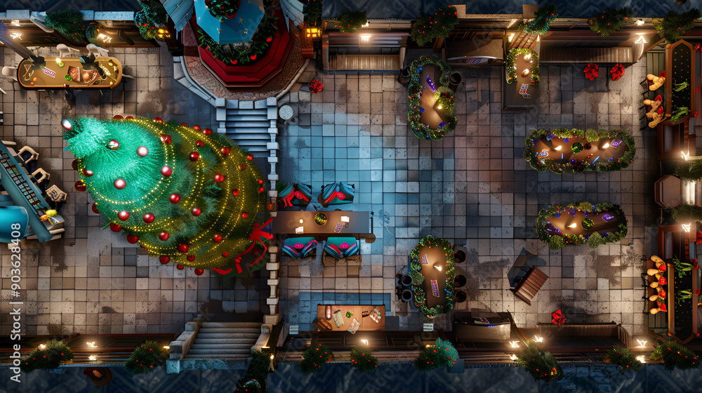 Christmas Battle Map - DnD, RPG Map for Dungeons and Dragons, Game ...