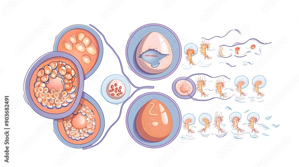 Detailed of the Embryo Development Stages and Embryology or ...