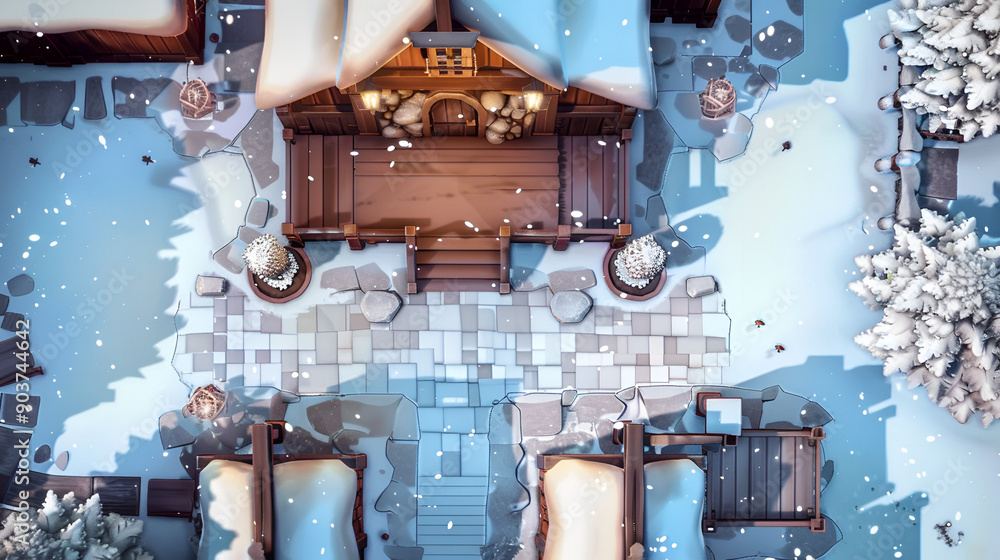 Christmas Battle Map - DnD, RPG Map for Dungeons and Dragons, Game ...