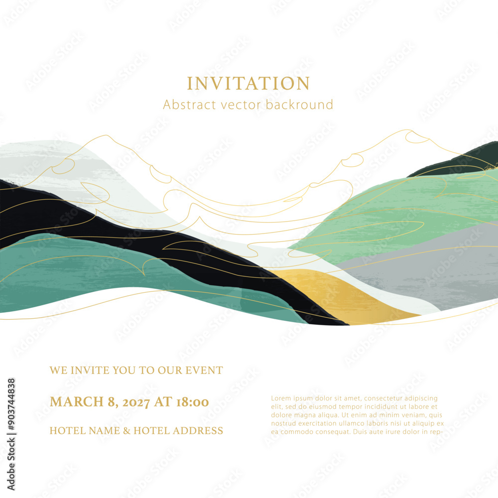 Event, wedding invitation with white background. Vector invitation ...