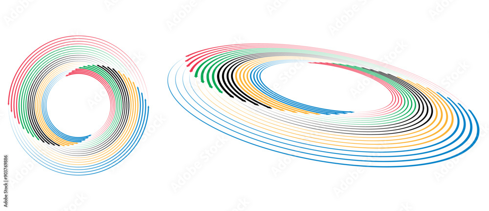 Colorful Olympic Games background or banner. Olympic modern lines with ...