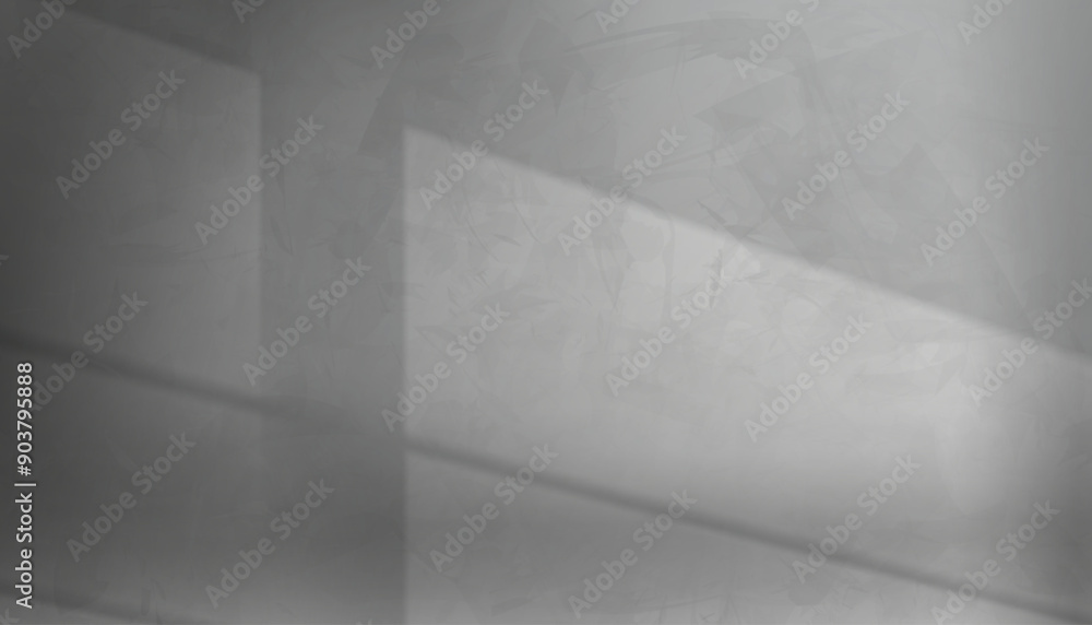 Cement floor with light,window shadow background,Vector Dark Grey Room Studio with Concrete wall ...