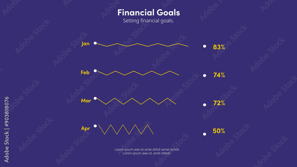 Financial Goals | with Control Panel Stock Template | Adobe Stock