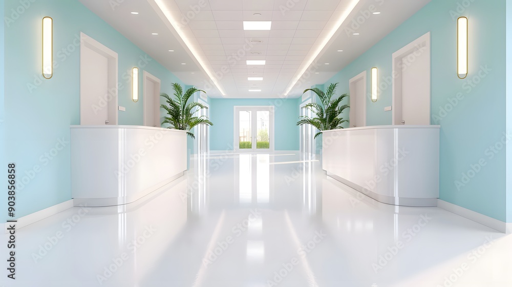 Modern Patient Intake Area Optimized with AI for Efficient Registration ...