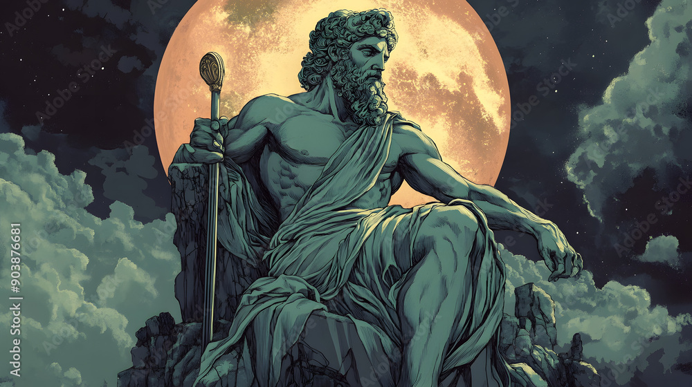 Greek God Uranus illustration, Uranus, the personification of the sky ...