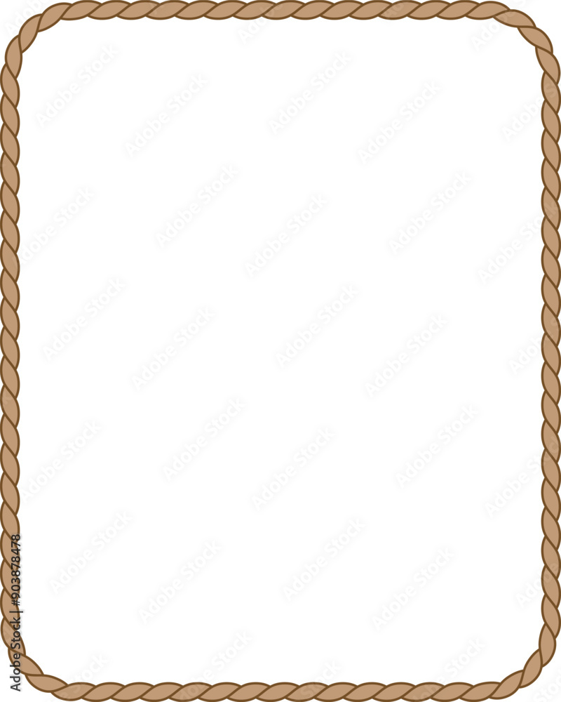Rectangle rope frame border with 4x5 aspect ratio for card, social ...