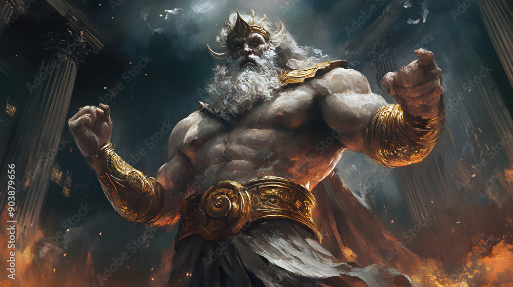 Greek Titan Cronus Illustration Cronus God Of Harvests And Greek Titan Cronus Illustration Cronus God Of Harvests And