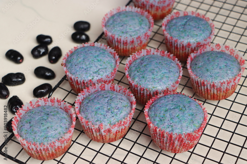 Malabar plum cup cakes, fruit cakes, baked with fresh fruit pulp of ...