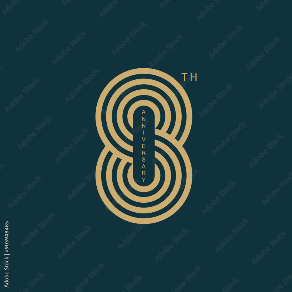 8 Logo, 8th Years Anniversary Logo, 8 birthday, Vector Template Design ...