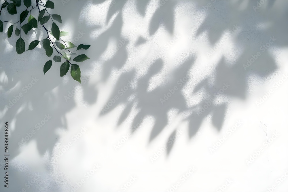 shadow and tree branch background. Natural leaves tree branch dark ...