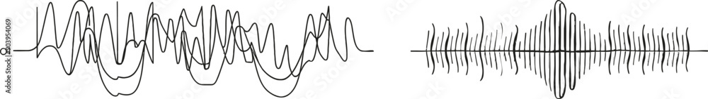 An audio player, audio equalizer technology, pulse musical waveform ...