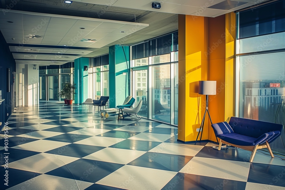 Modern office and rest area Big modern empty office and rest area, no ...