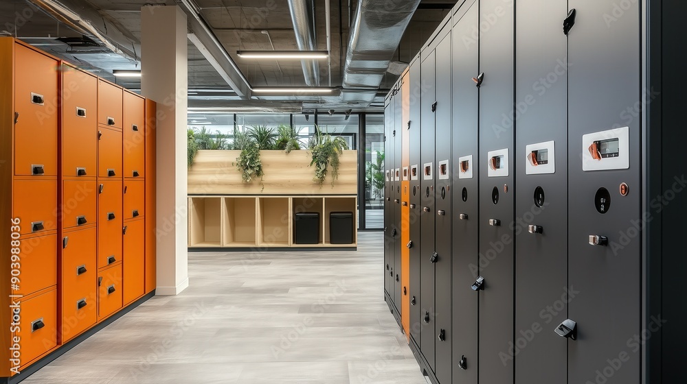 Modern Office Storage Solutions: Personal Lockers in Open Plan Office ...