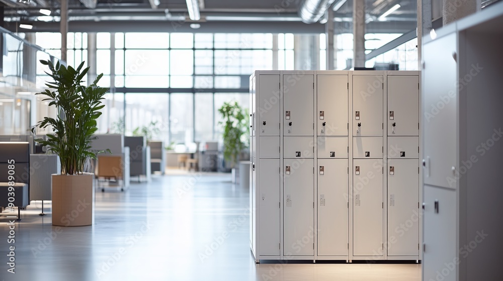 Modern Office Storage Solutions: Personal Lockers in Open Plan Office ...