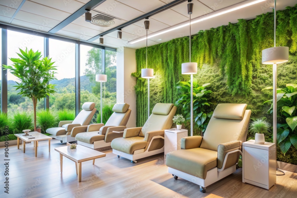 Modern wellness center interior with intravenous vitamin therapy ...