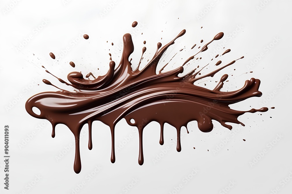 Decadent Chocolate Liquid Swirling in an Artistic Flow, Capturing the ...