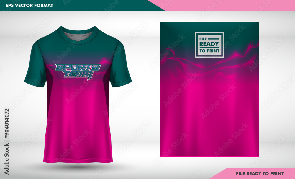 Sport Jersey Design Template Mockup Curve Line For Football Soccer