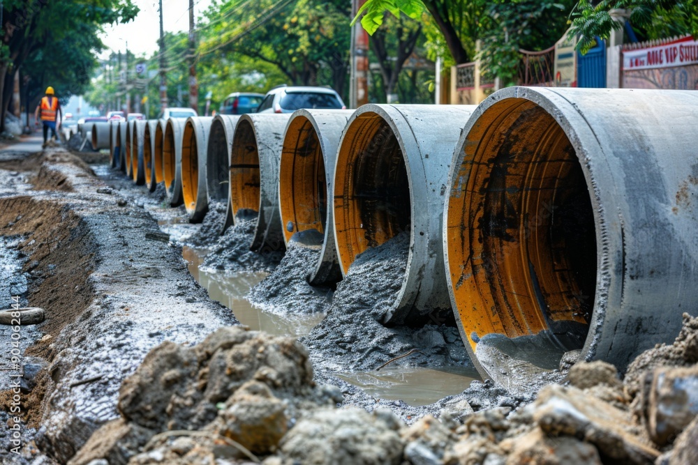 Urban Water Management: The Installation of Concrete Sewage Drainage ...