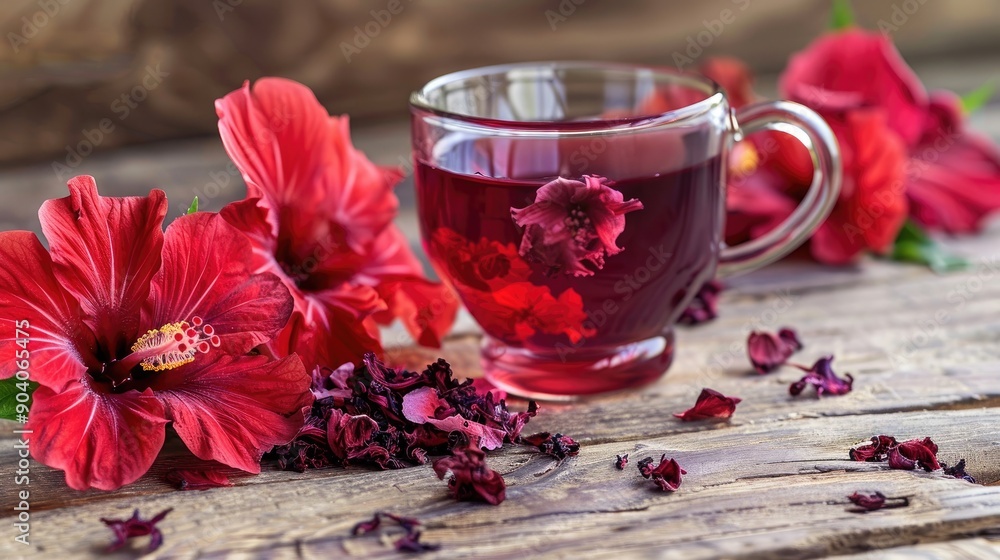 hibiscus flowers are used in herbal teas and traditional medicine for ...