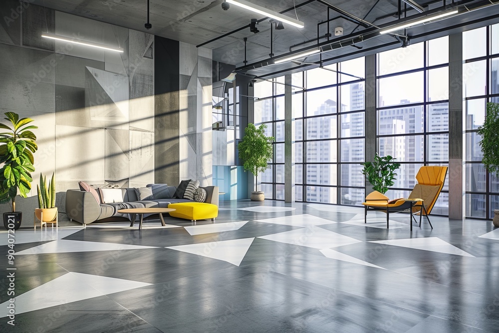 Modern office and rest area Big modern empty office and rest area, no ...