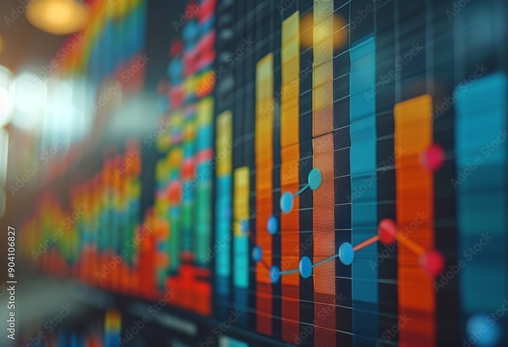 Manual Graphic Illustration Featuring Bar Charts to Display Numerical ...