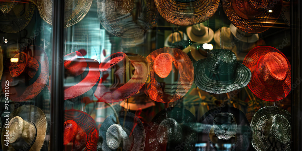 Hattery Haul: A bustling shop window display, filled with unique and ...