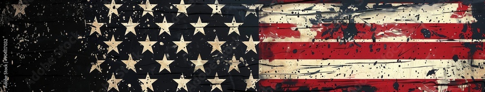 AI-Rendered American Flag Atop a Blank Blackboard, a Symbol of ...