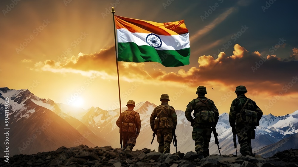 inspiring AI-generated image commemorating Kargil Vijay Diwas, also ...