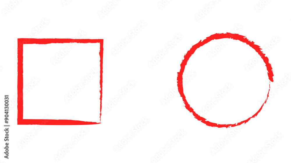 Doodle chalk check mark set. Black Red charcoal pencil check boxes ...