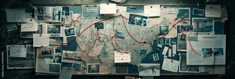 The Mysterious Investigation Map contains key documents and crucial ...
