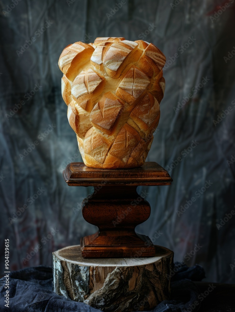 Bakery trophy. Winner's cup made of bread. A prize that is given to the ...