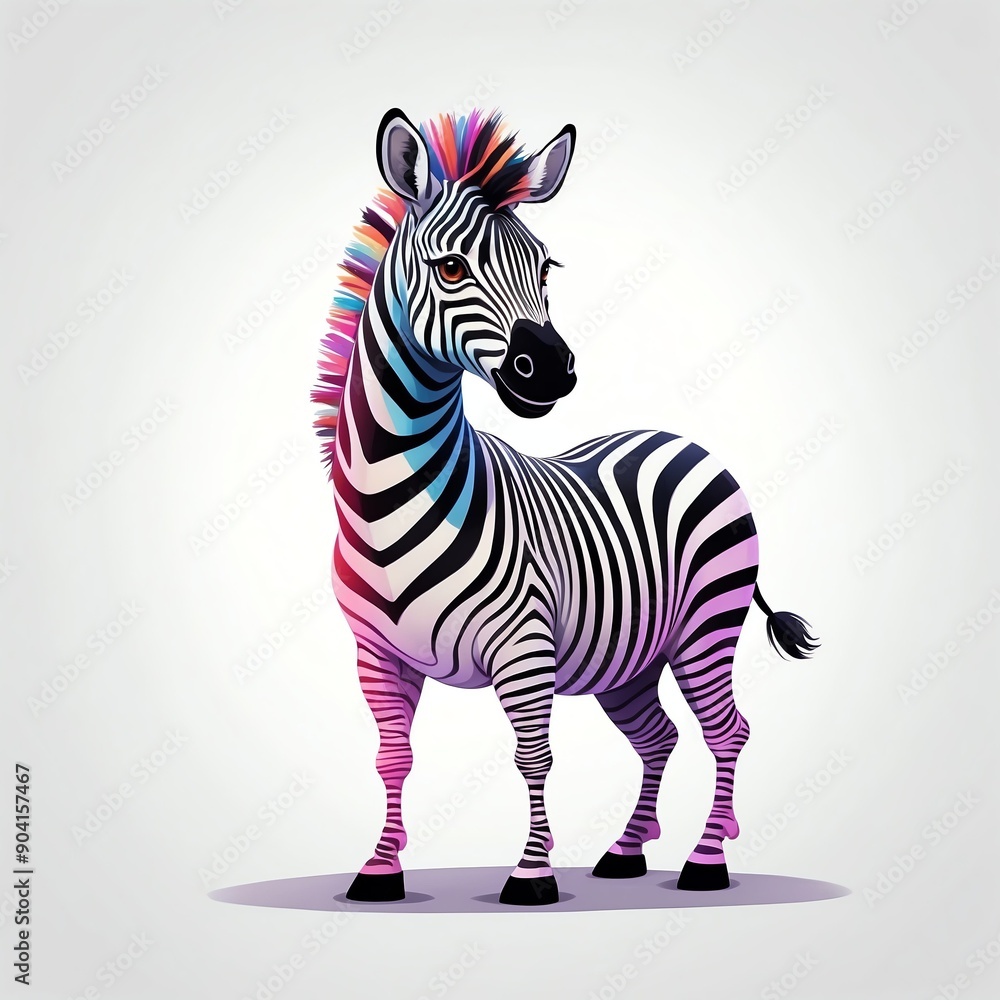zebra smiling happy cartoon clipart illustration on plain white ...